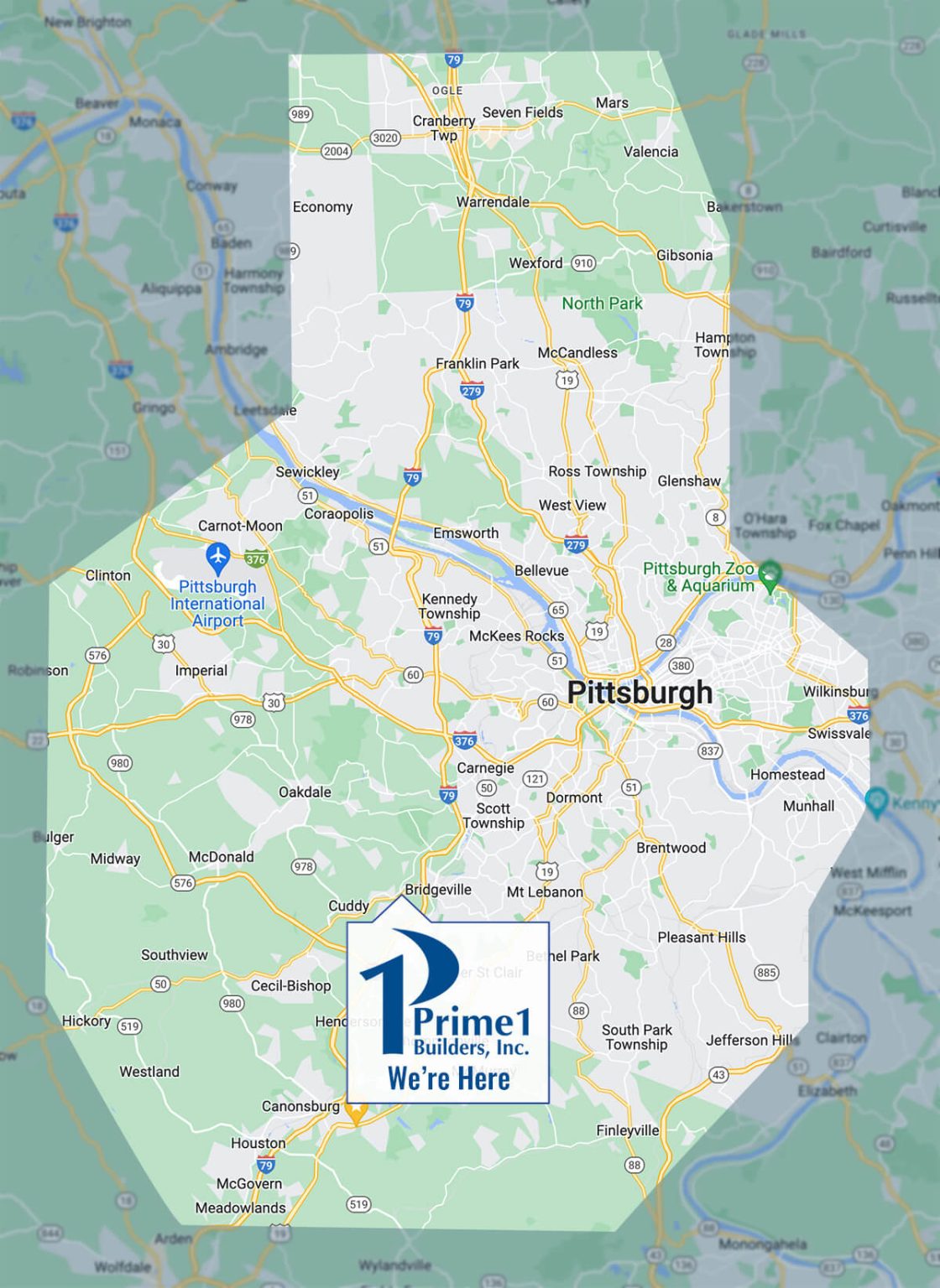 - Prime1 Builders Our Service Area